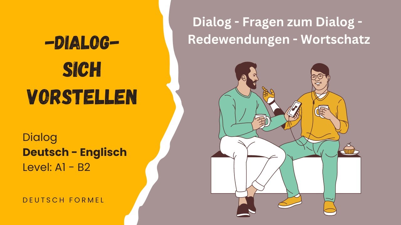 Deutsch lernen mit Dialogen / sich vorstellen / Deutsch – Englisch / A1 ...