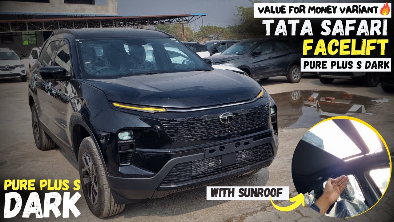 All new Tata safari Pure plus S dark 2024 ₹20.69 lakh, walkaround ...