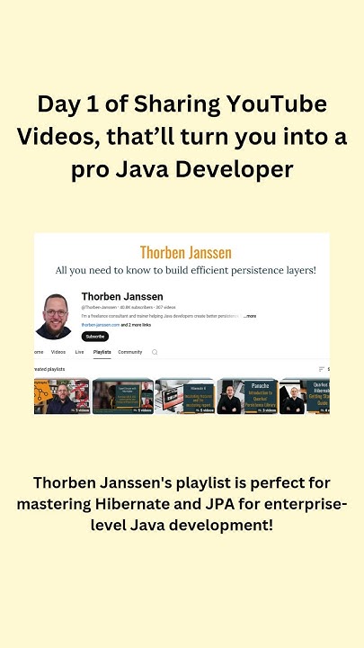 Day 1: Best YouTube Playlist for Pro Java Development - YouTube