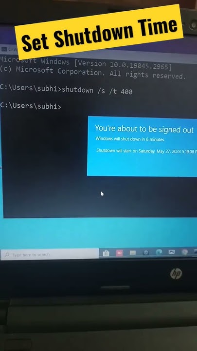 Set Shutdown Timer using cmd - YouTube