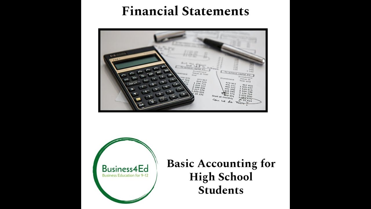 Financial Statements - Chapter 4 - Basic Accounting for High School ...
