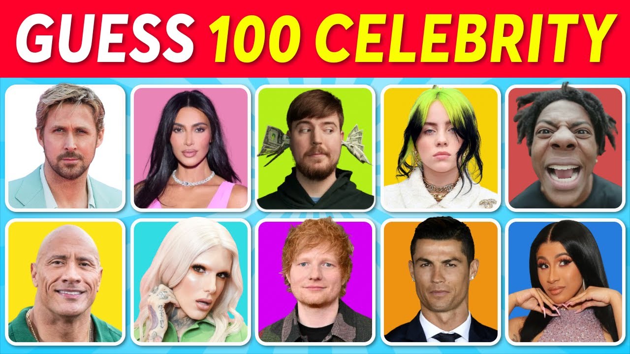 Guess the Celebrity in 3 Seconds | 100 Most Famous People - YouTube