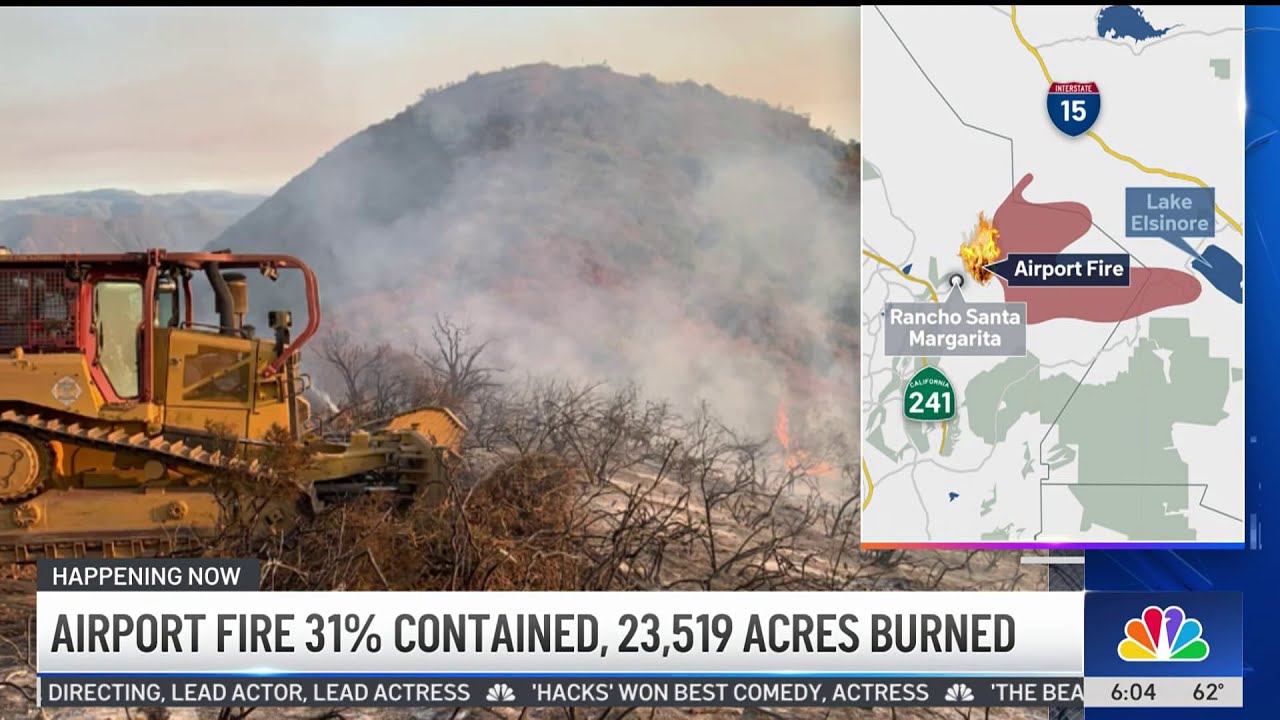 Airport Fire 31% contained, over 23,000 acres burned - YouTube
