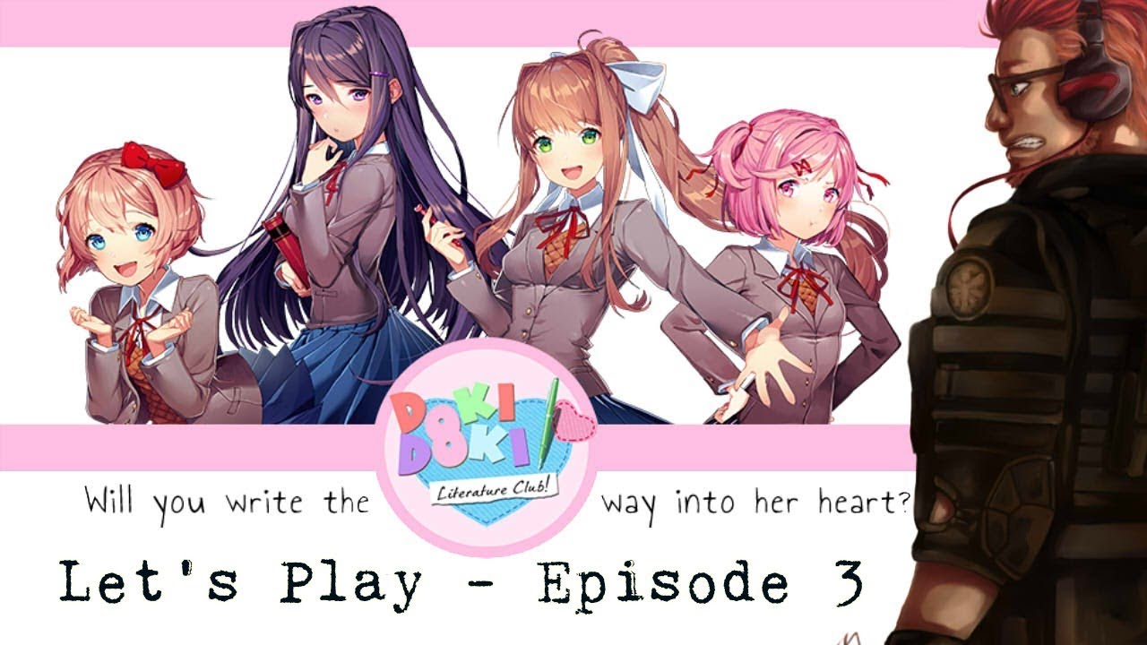 Writing A Poem | Let's Play Doki Doki Literature Club - Episode 3 - YouTube