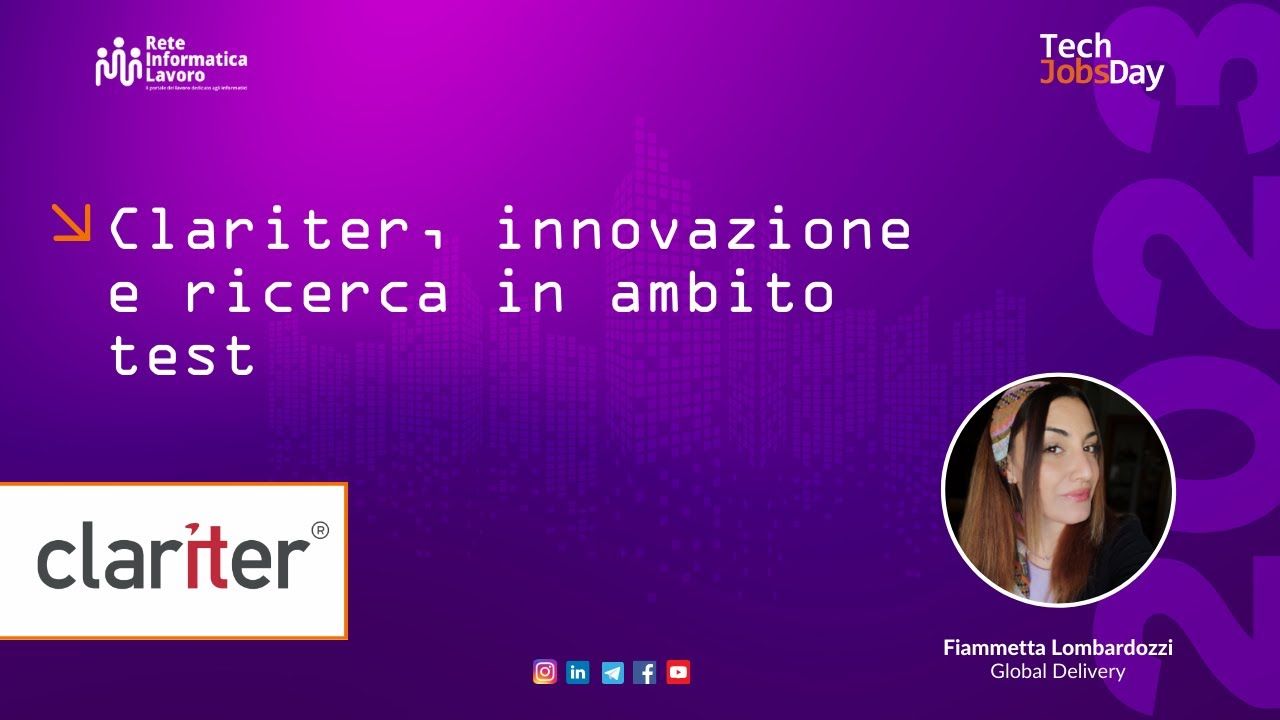 Clariter, innovazione e ricerca in ambito test - YouTube