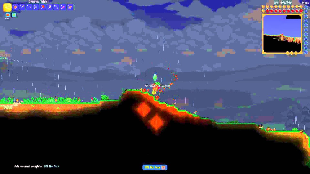 How to get Kill the Sun achievement - Terraria - YouTube
