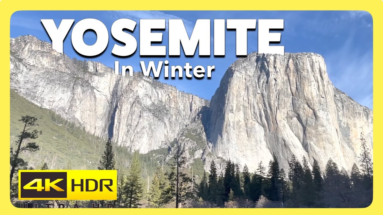 [4K] Yosemite National Park - Winter Snow | DECEMBER Christmas ...