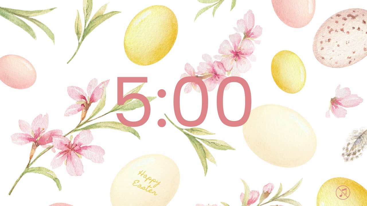 5 Minutes Easter Countdown Timer - No music | Focus | Study ...