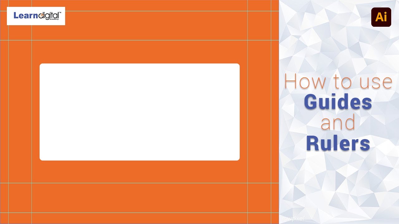 How to use Rulers and Guides in Adobe illustrator - YouTube