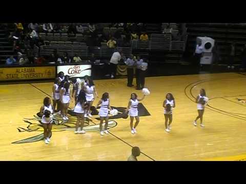 alabama a & m cheerleaders at alabama state acadome 2014 - YouTube