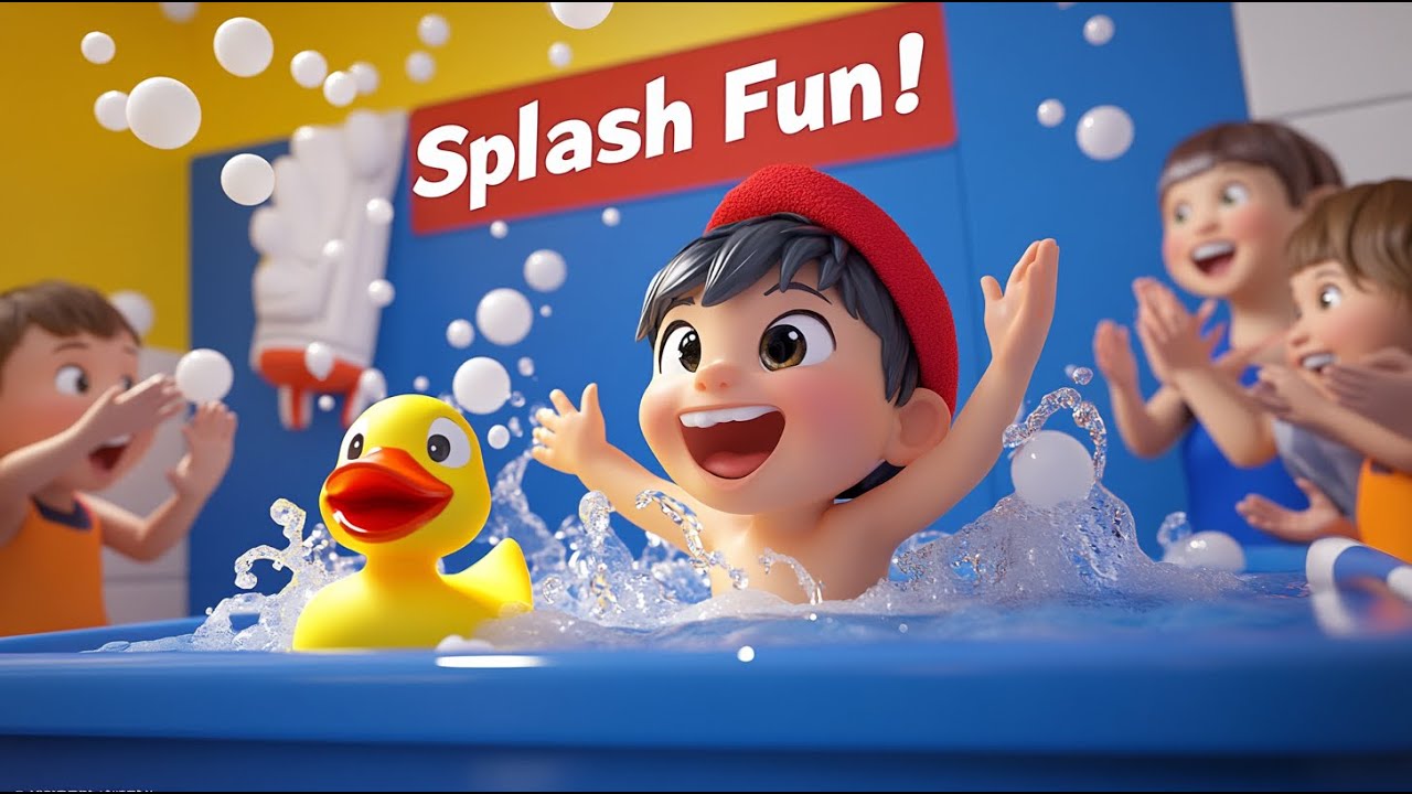 Splish Splash Bath Time Fun! Can Kids Make Big Waves? Song - YouTube