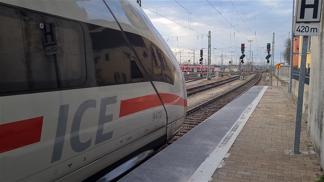 Toller Anfahrsound! ICE 4 fährt in Augsburg Hbf ab (BR 412) - YouTube
