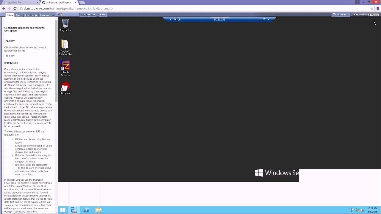 IS3340 - Lab 3 - Configuring BitLocker and Windows Encryption - YouTube