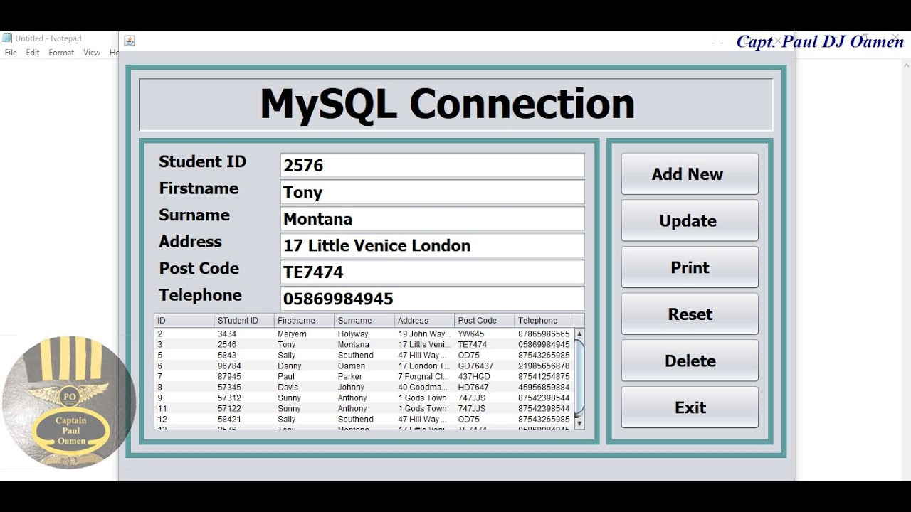 How To Connect To Mysql Database Insert Update And Delete In Java 0336
