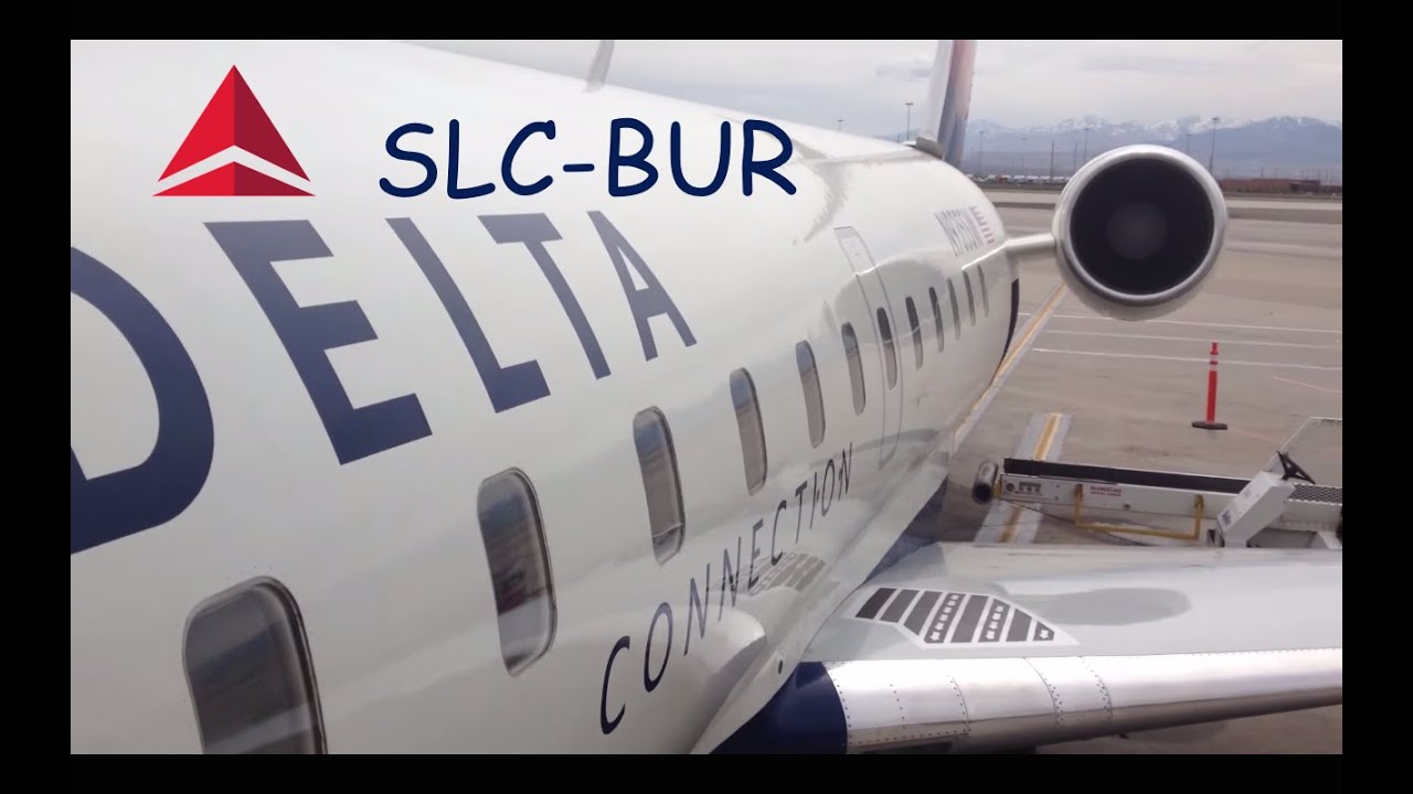 Delta CRJ-200 awesome engine sound upon takeoff. SLC-BUR - YouTube