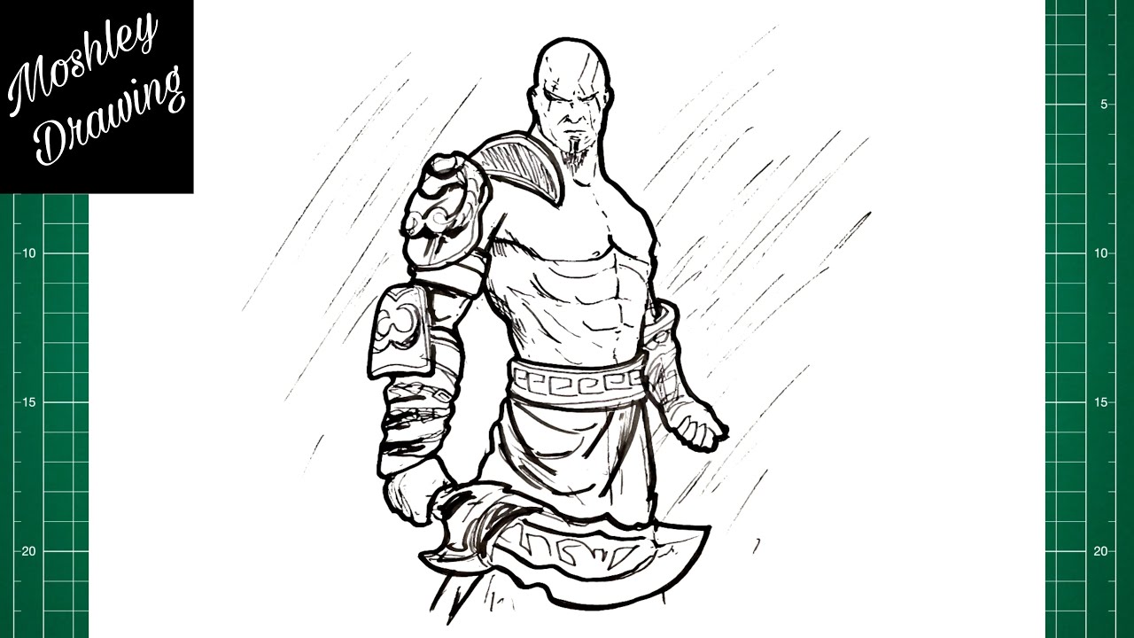 How to Draw Kratos from God of War - YouTube
