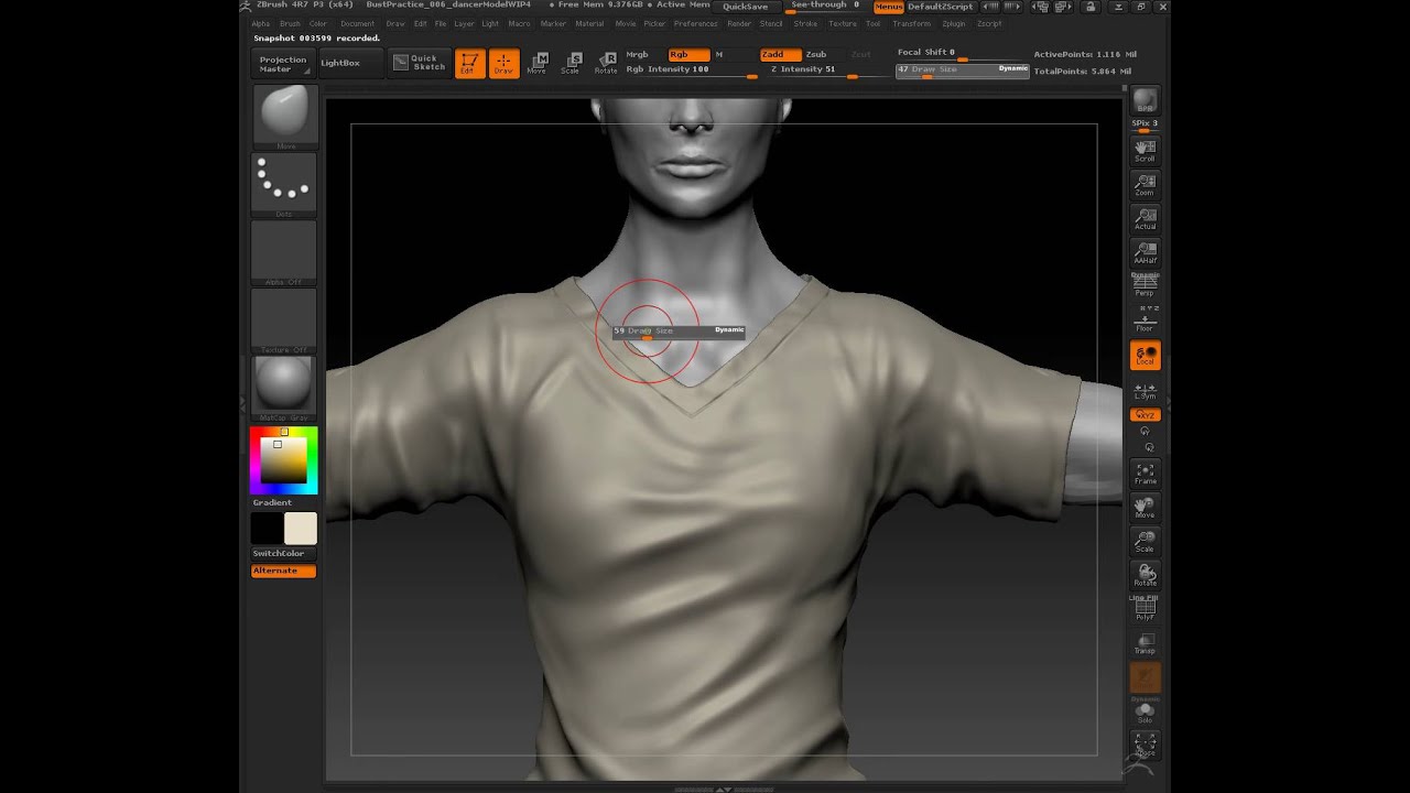 Clothes Sculpting - 170 mins in #2 - YouTube