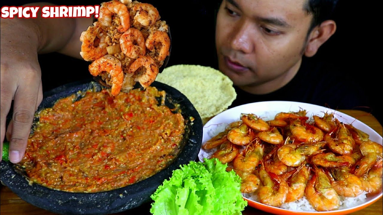 EATING SHRIMPS‼️ spicy shrimp,MUKBANG EATING‼️ - YouTube