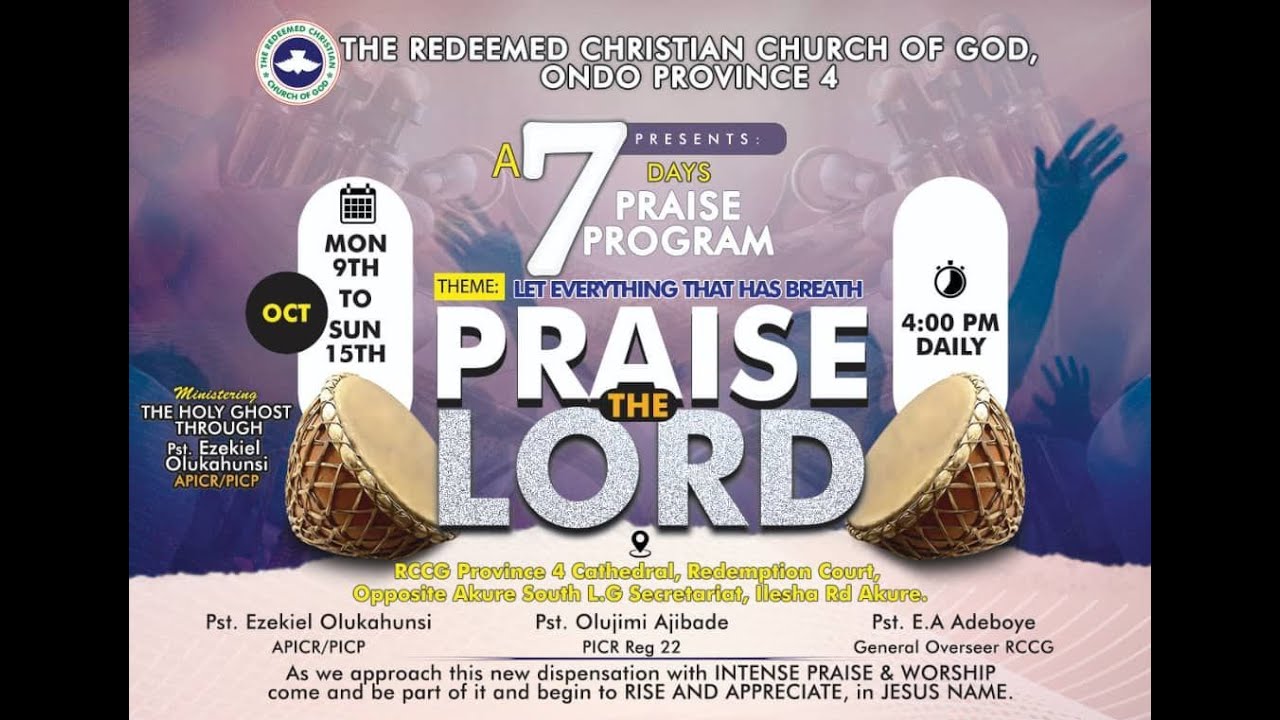 7 DAYS PRAISE PROGRAMME|| LET EVERYTHING THAT HAS BREATHE PRAISE THE ...