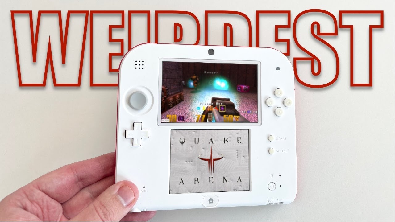 Weirdest game console of all time? | Quake 3 Arena Gameplay on Nintendo 2DS - YouTube