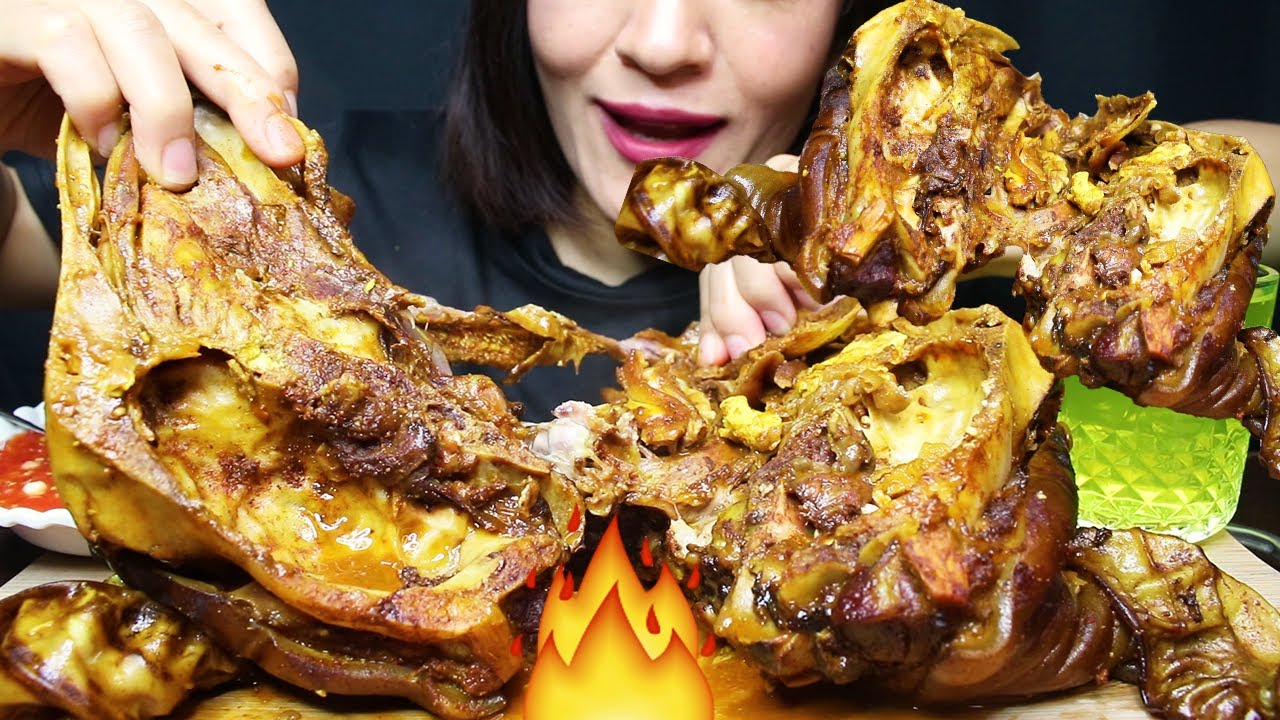 Eating Whole Goat Head #ASMR #MUKBANG/ EATING SHOW *FOOD EATING VIDEOS ...