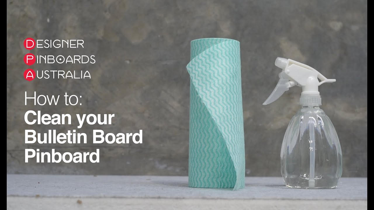 How To Clean Your Bulletin Board Pinboard - YouTube