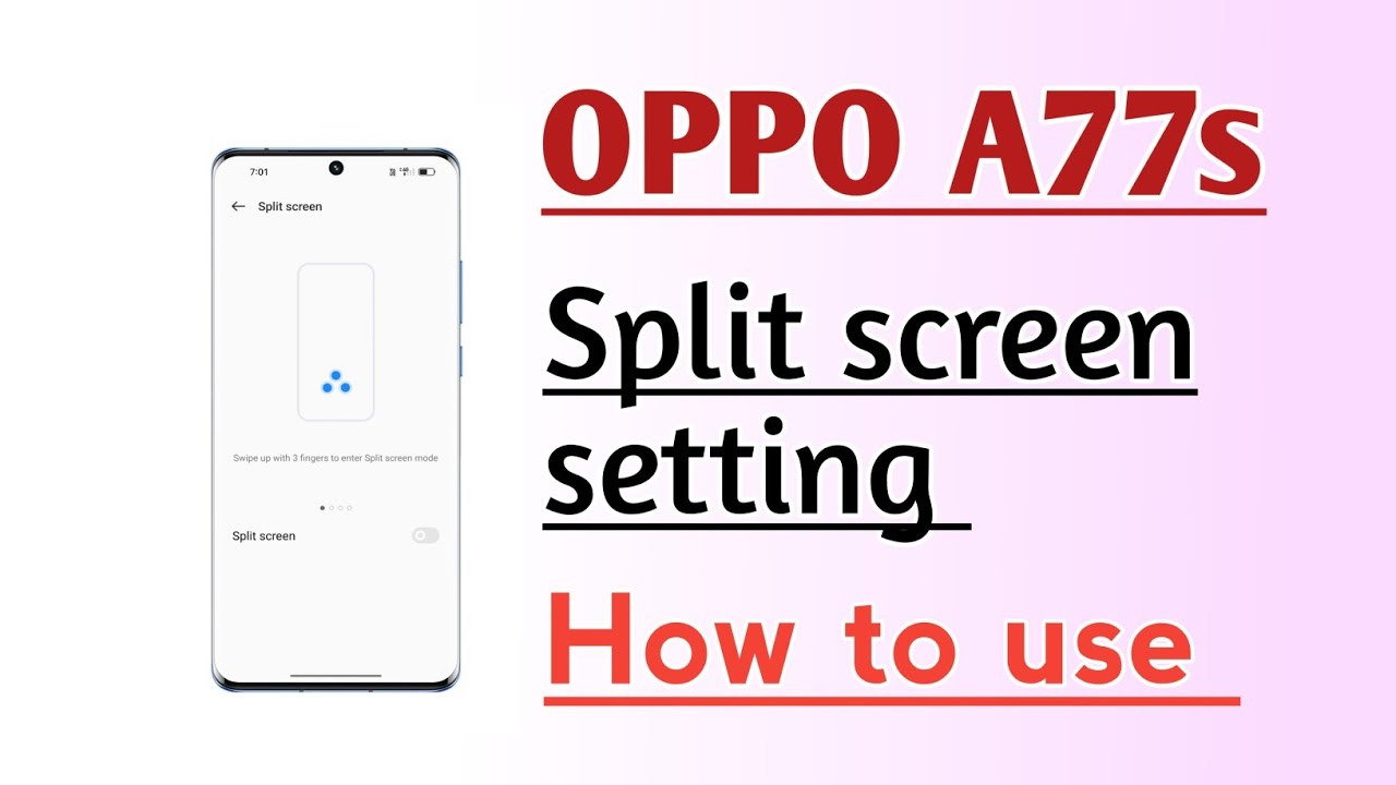 OPPO A77s Split Screen setting How to use - YouTube