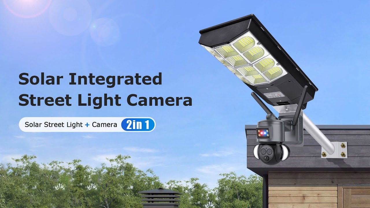 INQMEGA New Solar Integrated Street Light Camera 2 in 1 - YouTube