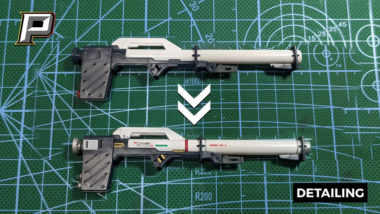 RG RX-93 Nu Gundam DETAILING: New Hyper Bazooka - YouTube