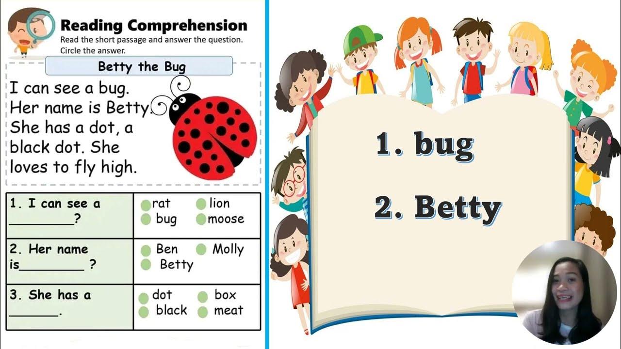BETTY THE BUG (READING COMPREHENSION) by Teacher Anna - YouTube