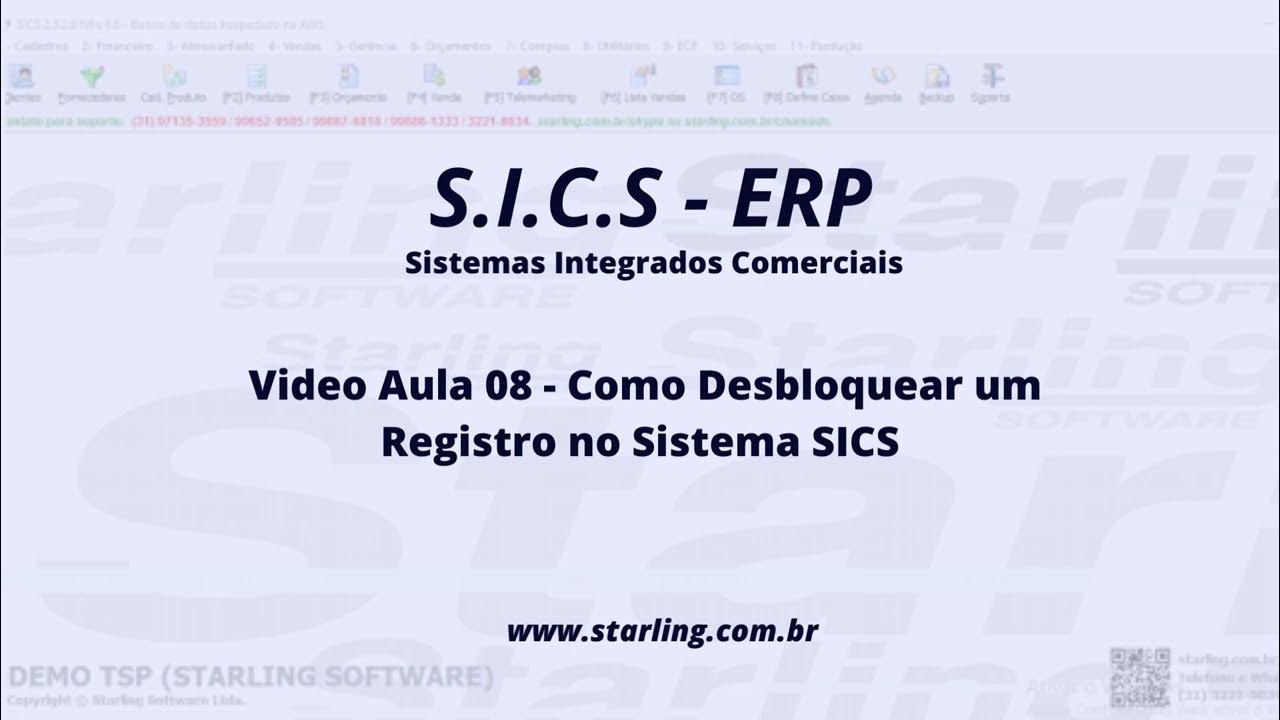 Tutorial 08 - SICS_NFe Como Desbloquear um Registro no Sistema SICS - YouTube