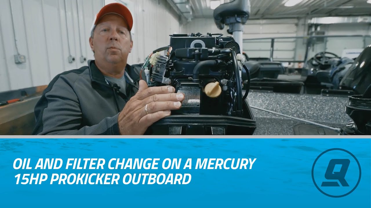 Oil and Filter Change on a Mercury 15hp ProKicker Outboard - YouTube