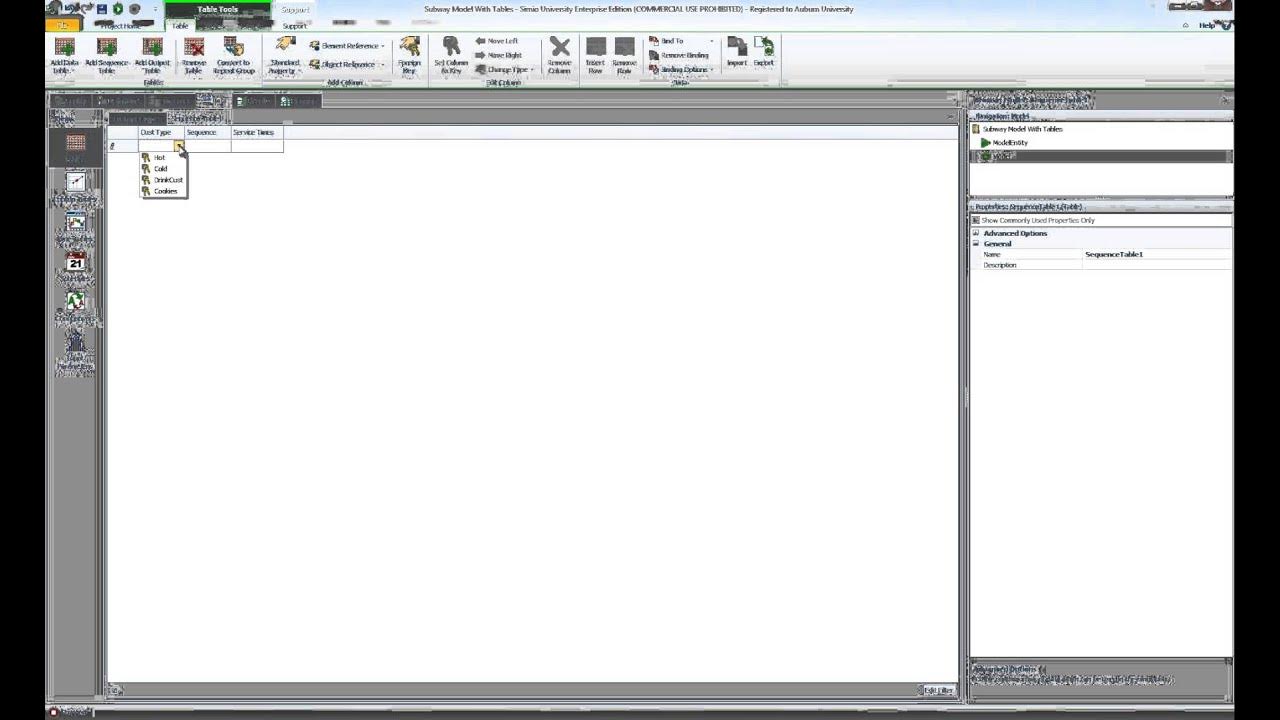 Lab 6 - V2: Simio Tables, Data Table, Sequence Table - YouTube