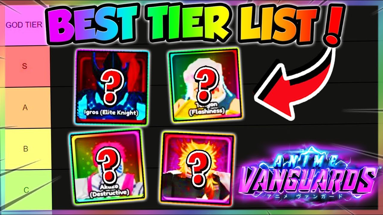 *BEST* TIER LIST for Anime Vanguards UPDATE 0.5!! (Roblox) - YouTube