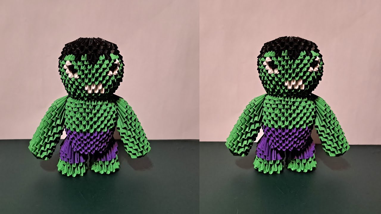 Tutorial origami 3D Hulk/Hulk 3D Origami Tutorial - YouTube
