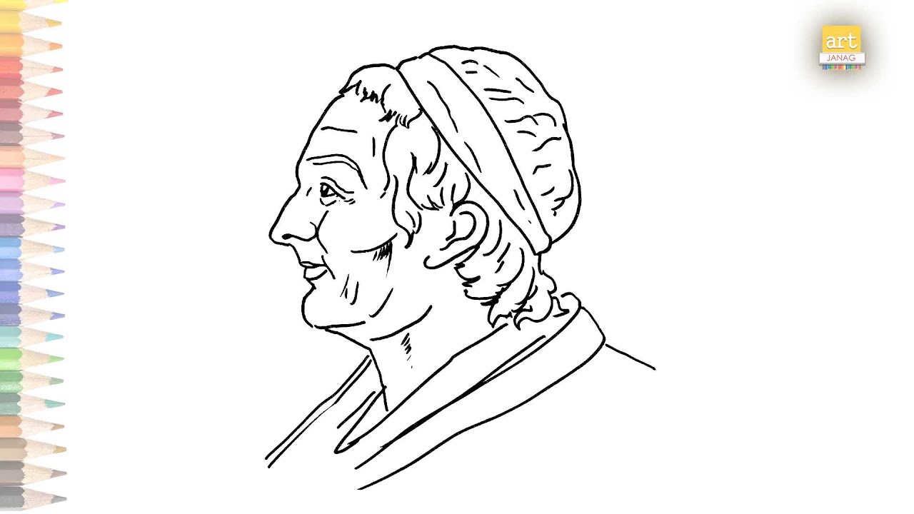 ROUSSEAU Jean Jacques drawing 2 | How to draw ROUSSEAU Jean Jacques ...