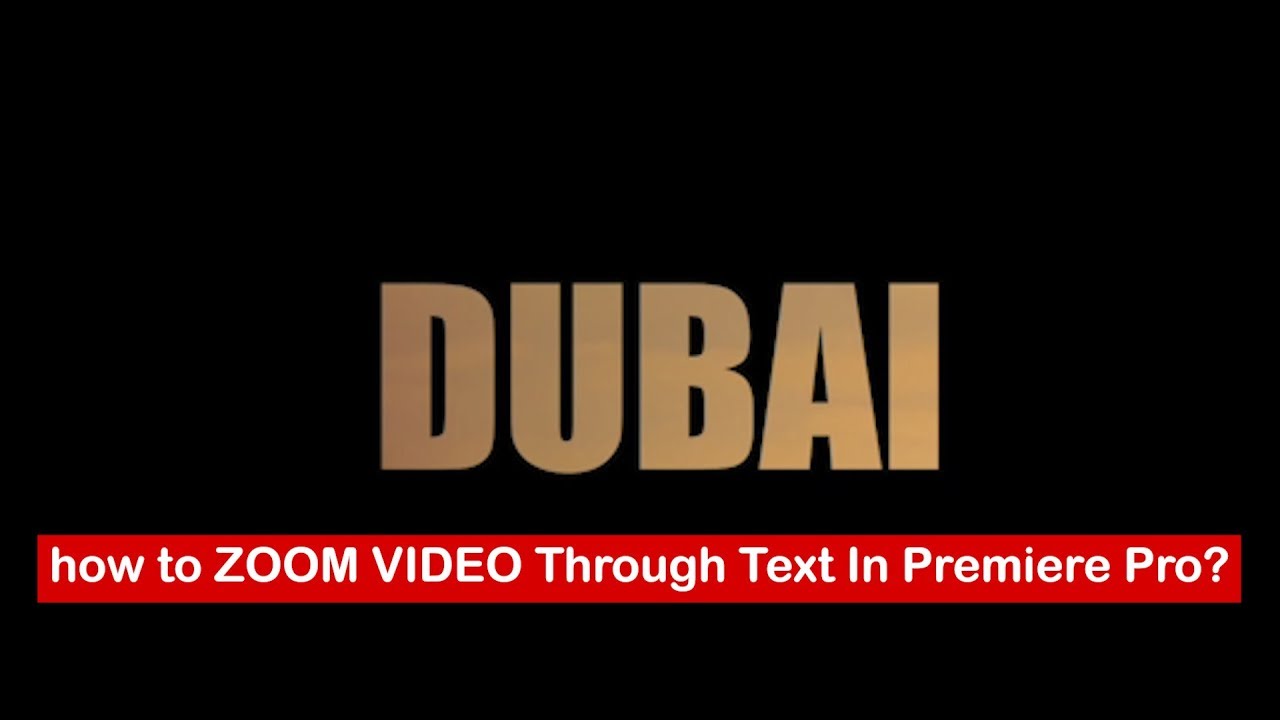 How to ZOOM VIDEO Through Text In Premiere Pro | Place a VIDEO inside ...