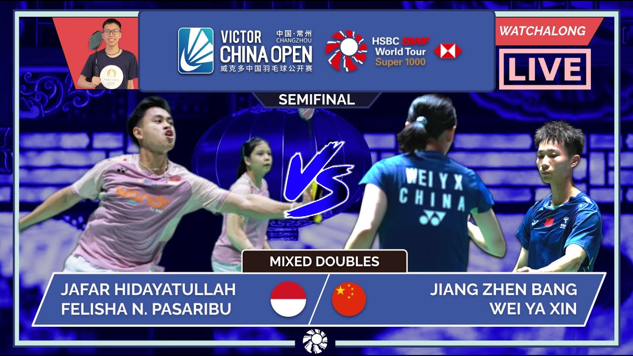 HIDAYATULLAH/PASARIBU 🇮🇩 vs. JIANG ZB/WEI YX 🇨🇳 LIVE! China Open 25' SFs | Darence Chan ...