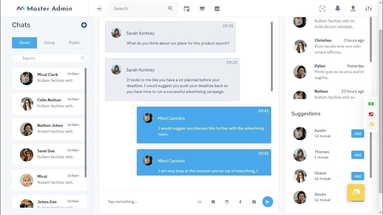 Chat Dashboard Bootstrap 5 Admin Template with LTR Light Theme - YouTube