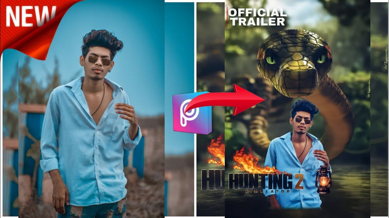 big snake background creative photo editing 3d ai tutorial|picart ...