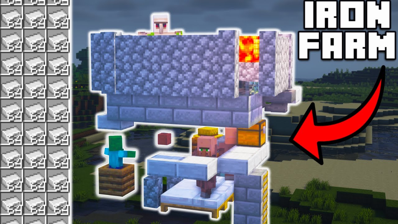 MINECRAFT: Simple and Easy IRON FARM! (1.20) [Quick Tutorial] - YouTube