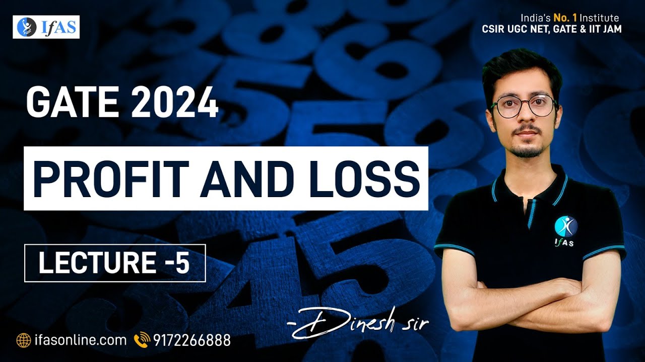 GATE 2024 | General Aptitude | #10 Profit & Loss | IFAS - YouTube