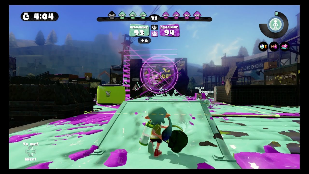 Splatoon: Fighting back in Splat Zones (16-4, Tri-slosher) - YouTube