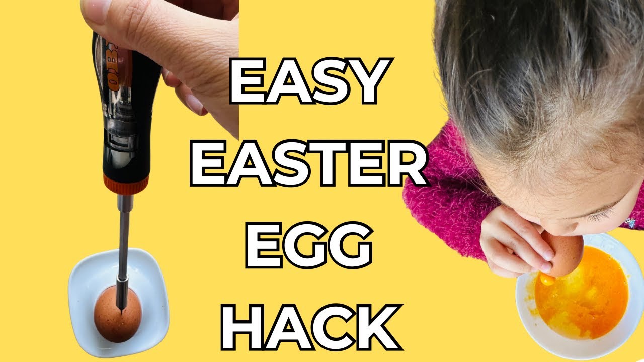 Easy Egg Emptying Hack Using a Screw for Perfect Easter Crafts with ...