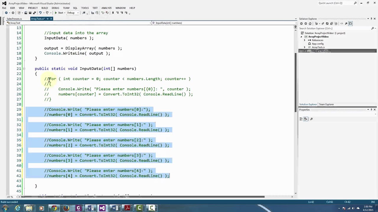 C# programming: Introduction to Arrays - YouTube