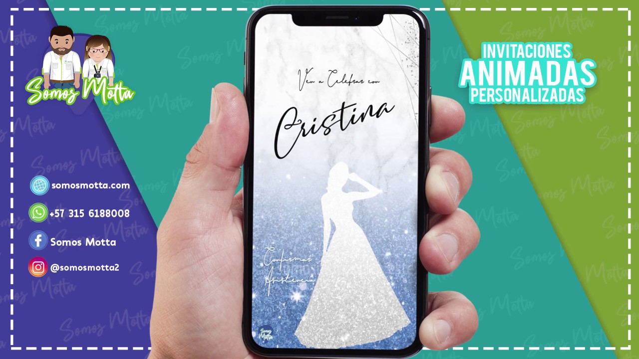 INVITACIÓN DIGITAL Animada QUINCE AÑOS AZUL 💠 - YouTube