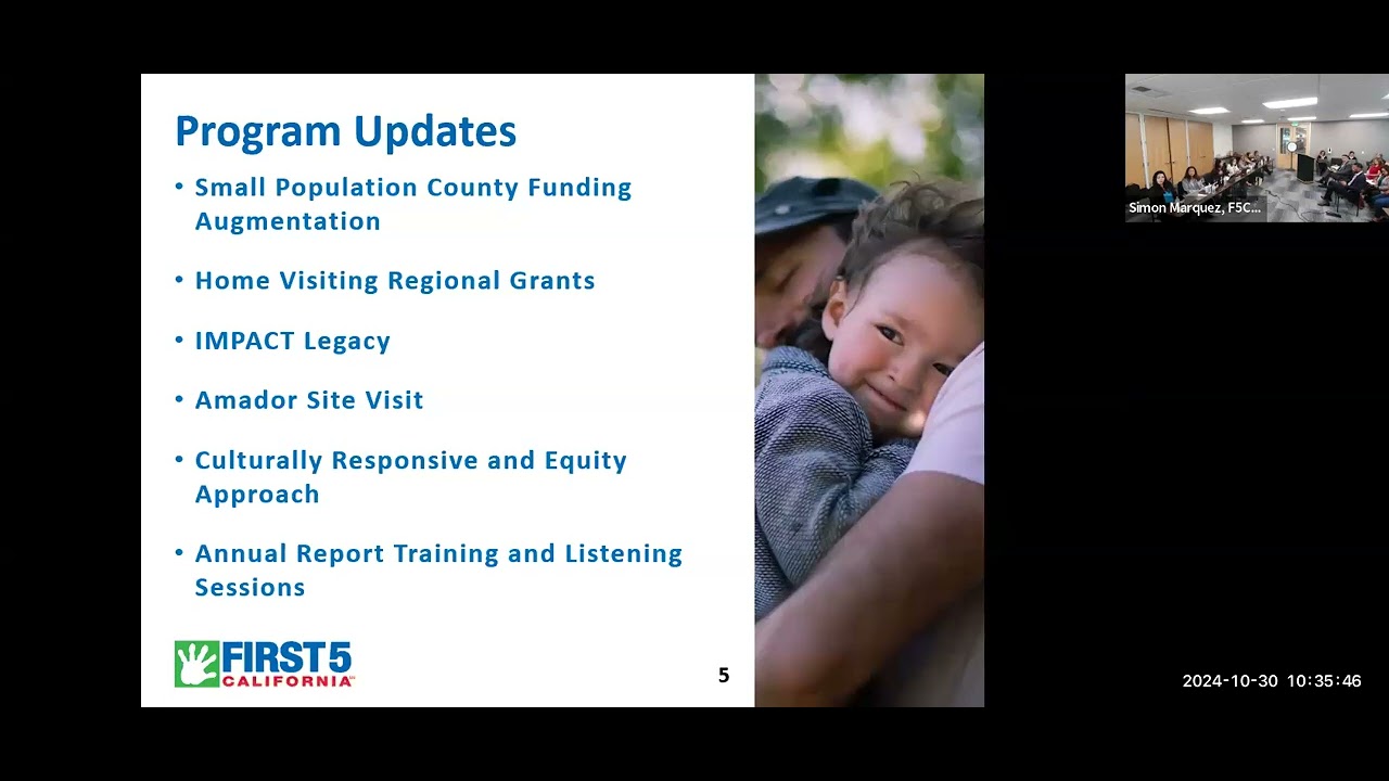 First 5 California Commission Meeting - October 30, 2024 - YouTube