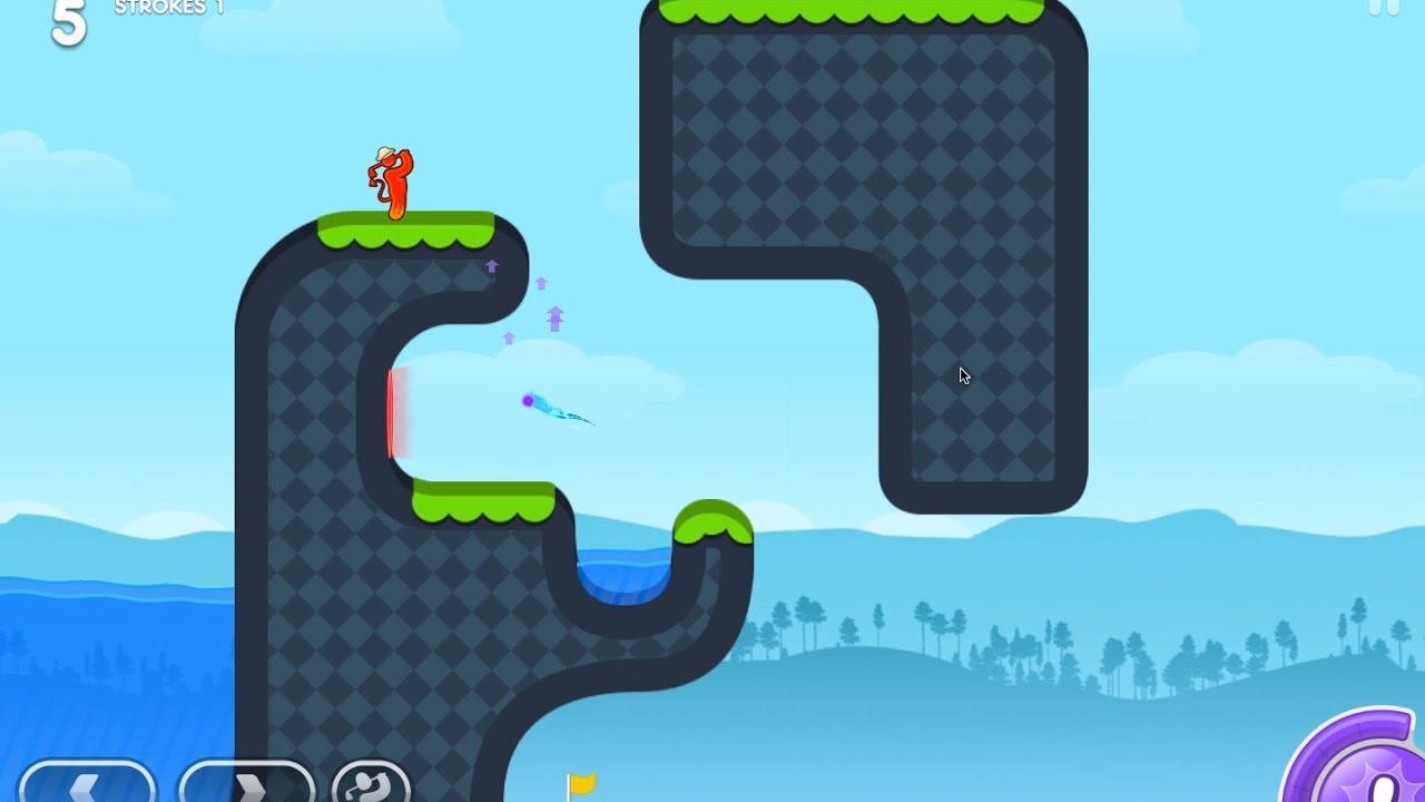 Super Stickman Golf 3 - Ghost Flags for Master's Corner, Gravity Clouds ...