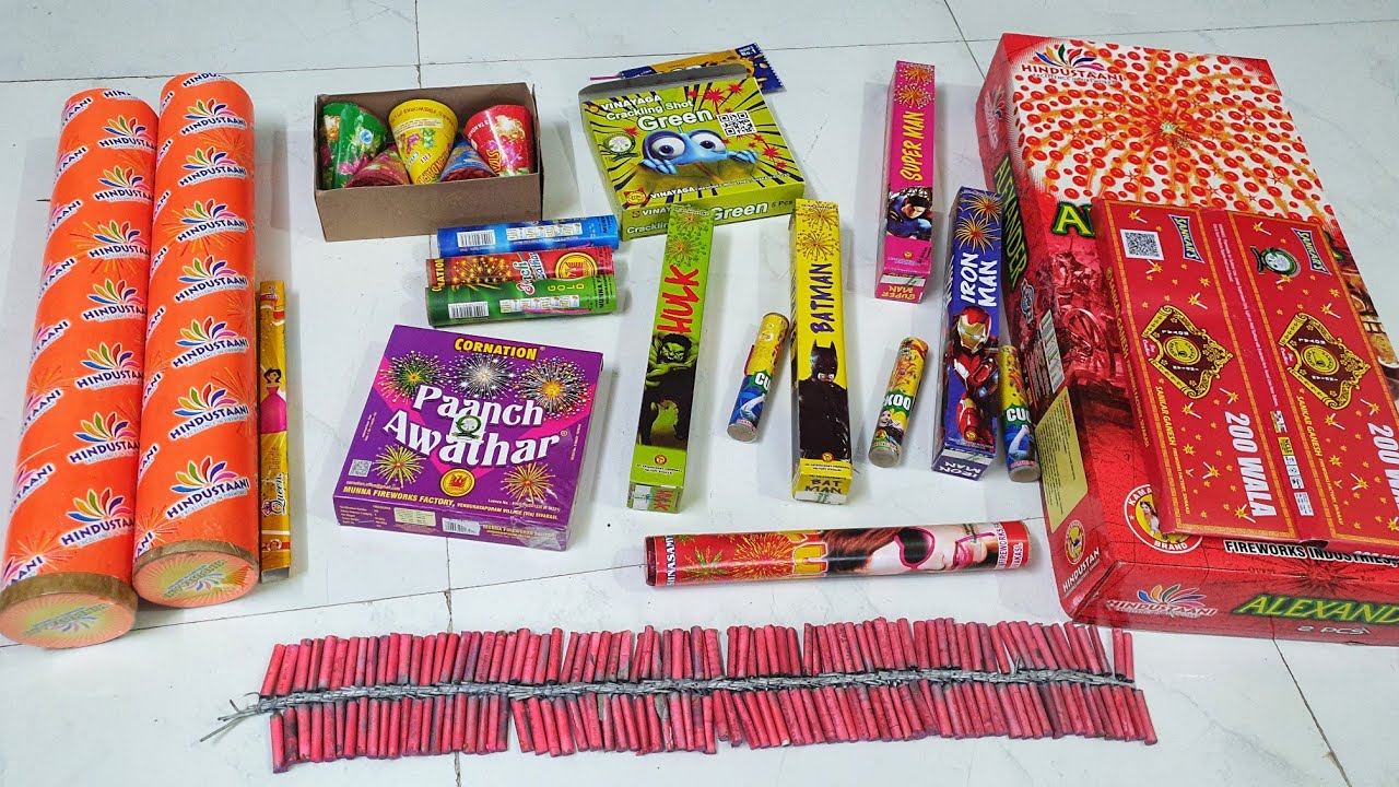 Diffrent Crackers testing Firework Big Skyshots testing Diwali Crackers ...