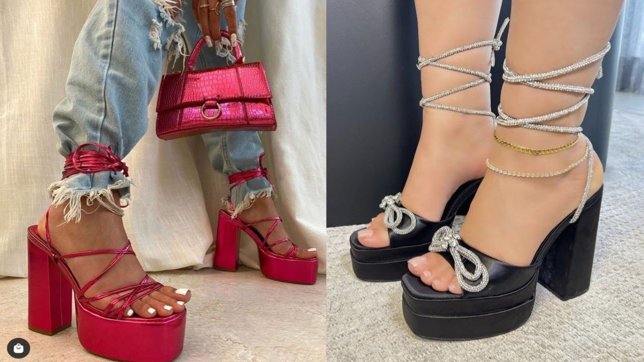 Very stunning collection of platform high heel sandals - YouTube